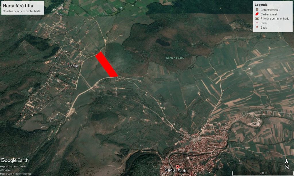 Propunere „Cartierul Tineretului”-plan parcelar – Comuna Sadu